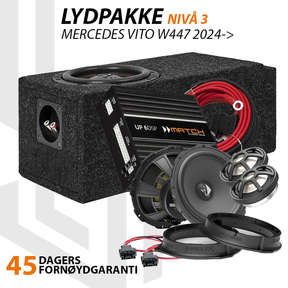 Match Lydoppgraderingspakke Mercedes Vito W447 2024-> - bassbrothers.no